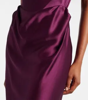 VIVIENNE WESTWOOD Galaxy Draped Crêpe Satin Bustier Gown