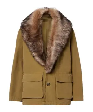 NILI LOTAN Ronay Shearling-trimmed Cotton Parka - Brown