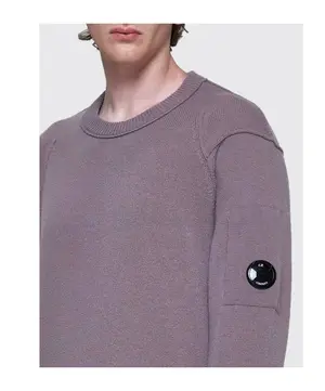 C.P. COMPANY Long-sleeved Crewneck Jumper With Zippered Pockets
