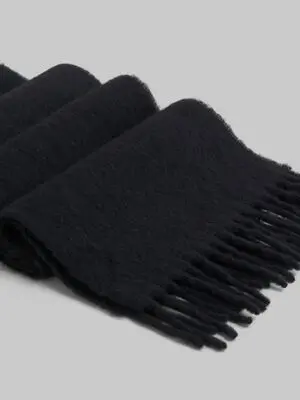 Marni Logo Patch Fringed-edge Scarf