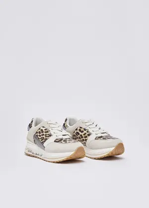Liu Jo Leopard Printed Lace-up Sneakers