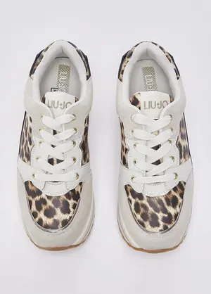 Liu Jo Leopard Printed Lace-up Sneakers