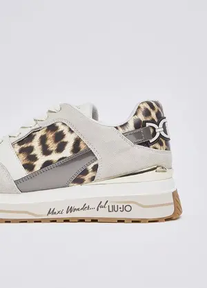 Liu Jo Leopard Printed Lace-up Sneakers