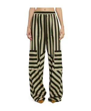 MSGM High-waist Striped Trousers