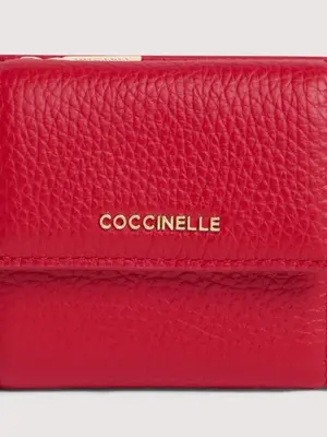 COCCINELLE Logo Lettering Tri-fold Wallet