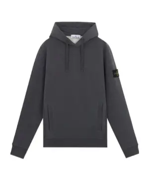 Stone Island Compass Patch Drawstring Hoodie - Dark Grey