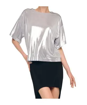 Norma Kamali Short Sleeve Boxy T