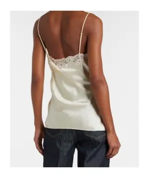 Stella McCartney Lace-trimmed Silk Satin Camisole