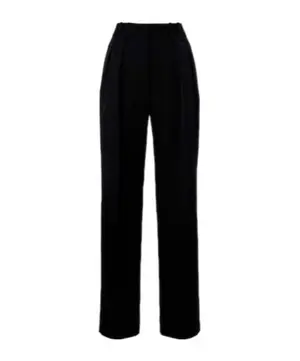 JIL SANDER Wool Wide-leg Pants - Black