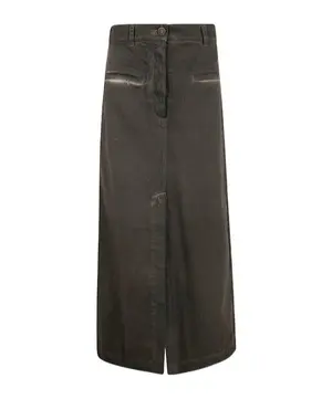 UMA WANG Belt-loop Skirt - Brown