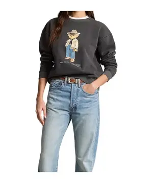 Polo Ralph Lauren Crewneck Sweatshirt With Graphic Embroidery - Black