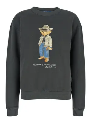Polo Ralph Lauren Crewneck Sweatshirt With Graphic Embroidery - Black