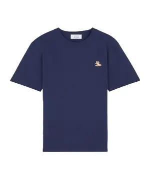 Maison Kitsuné Chillax Fox Patch Crewneck T-shirt - Eclipse Blue