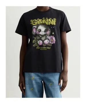 GANNI Pattern-printed Crewneck T-shirt