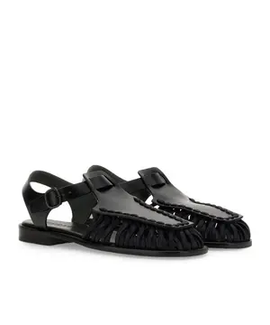 Hereu Alaro Leather Sandals - Black