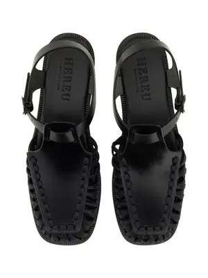 Hereu Alaro Leather Sandals - Black