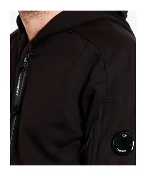C.P. COMPANY Diagonal Raised Fleece Zip-up Hoodie