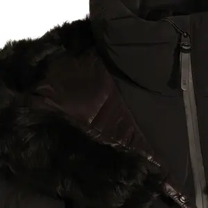 Mackage Hooded Fur-trim Belted Waist Coat