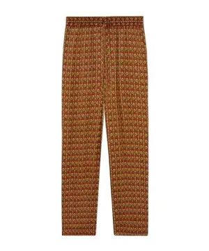 Drole De Monsieur Drôle De Paisley Printed Straight-leg Trousers - Red