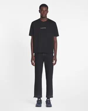 LANVIN Logo Embroidered Crewneck T-shirt