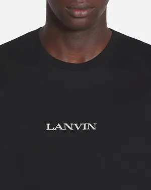 LANVIN Logo Embroidered Crewneck T-shirt
