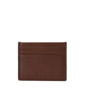 Ralph Lauren Logo-embroidered Leather Cardholder