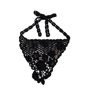 GANNI Floral Organic Cotton Hair Accessory - Black