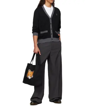 Maison Kitsuné Bold Fox Head Patch V-neck Cardigan