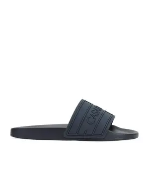 Casablanca Logo Pool Slides - Black
