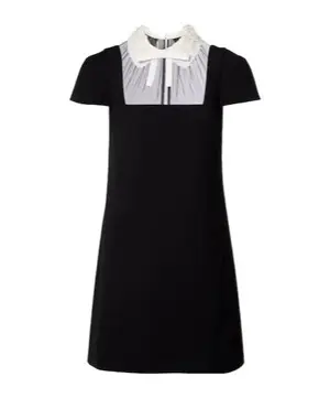 SELF-PORTRAIT Bow-detail Crêpe Minidress - Black