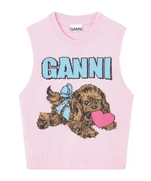 GANNI Puppy Vest - Pink