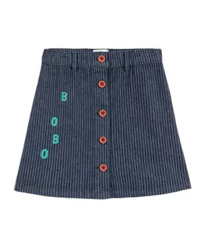 BOBO CHOSES A-line Skirt With Monogram Pattern - Blue