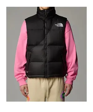 The North Face Logo-embroidered Quilted Down Gilet - Black-bituminous Ash