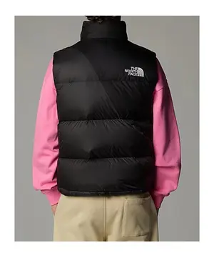 The North Face Logo-embroidered Quilted Down Gilet - Black-bituminous Ash