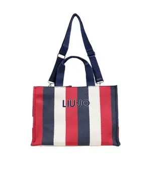 Liu Jo Striped Large Tote Bag