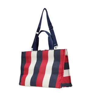 Liu Jo Striped Large Tote Bag
