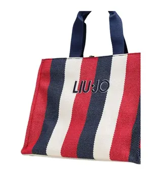 Liu Jo Striped Large Tote Bag