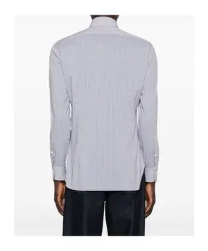 BARBA NAPOLI Printed Striped Shirt