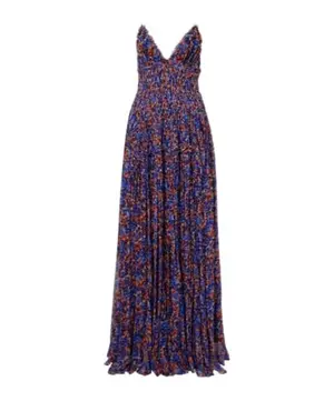 Ulla Johnson Atrani Floral Silk Chiffon Maxi Dress - Black