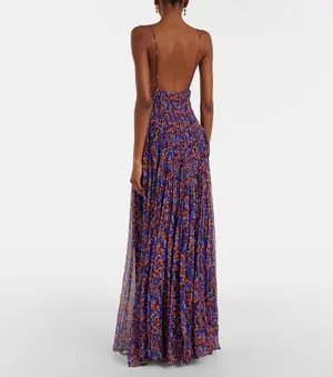 Ulla Johnson Atrani Floral Silk Chiffon Maxi Dress