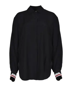 Pinko Jacquard Long-sleeved Shirt - Black