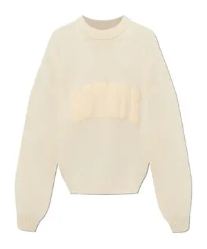 ROTATE BY BIRGER CHRISTENSEN Crew-neck Logo Sweater - Nude