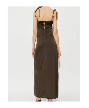 ROTATE BY BIRGER CHRISTENSEN V-neck Slip Maxi Dress