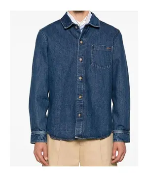 A.p.c. Logo Embroidered Shirt Jacket