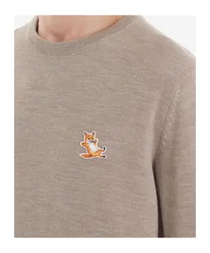 Maison Kitsuné Dressed Fox Patch Embroidered Relaxed Jumper