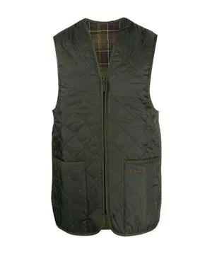 Barbour Reversible Checkered Zip-up Gilet - Black