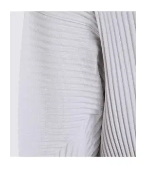 Issey Miyake High Neck Pleated Top