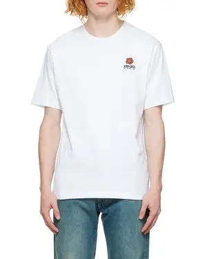 Kenzo Boke Flower Crest Logo Embroidered T-shirt