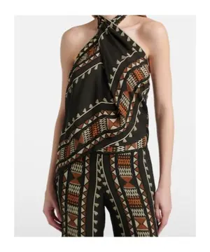 Johanna Ortiz Ancestral Printed Silk Georgette Top