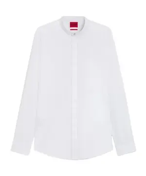 Hugo Boss Mandarin Collar Shirt - White